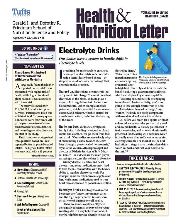 Tufts University Health and Nutrition Letter Subscription | 12 Issues ...
