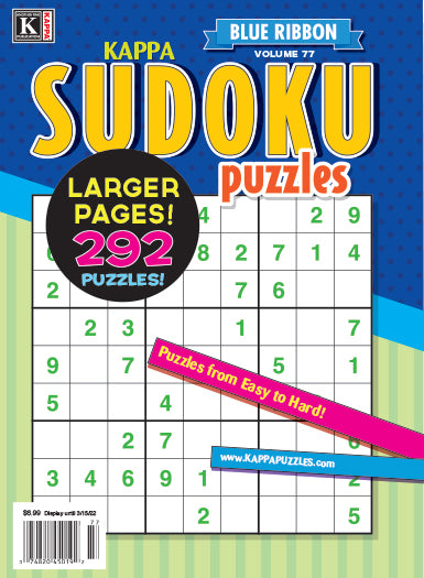 Blue Ribbon Kappa Sudoku Puzzles Magazine Subscription – Total Magazines
