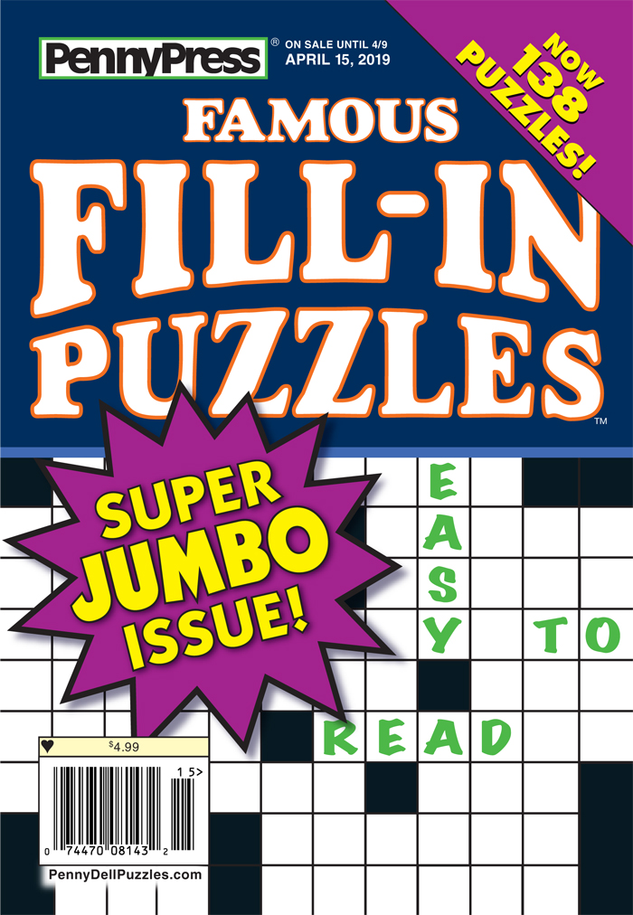 Famous Fill-In Puzzles Magazine Subscription – Total Magazines